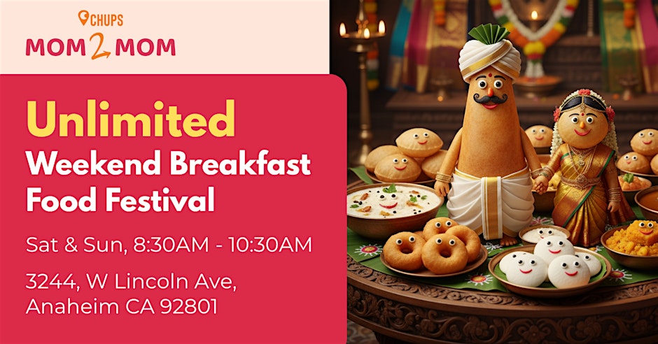 Buy Online Tickets for Unlimited South Indian Breakfast Food Festival ...